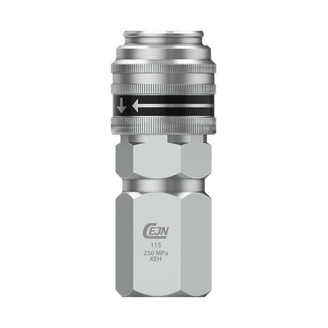 Corps de coupleur femelle à face plane CEJN série 115, 1/4'' BSPP, 800 bar