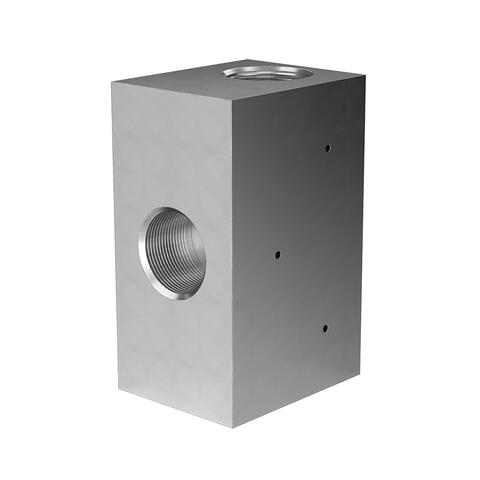 Bloc de raccordement CEJN en inox 316L, 3 voies en T 1'' Gaz, 1380 bar