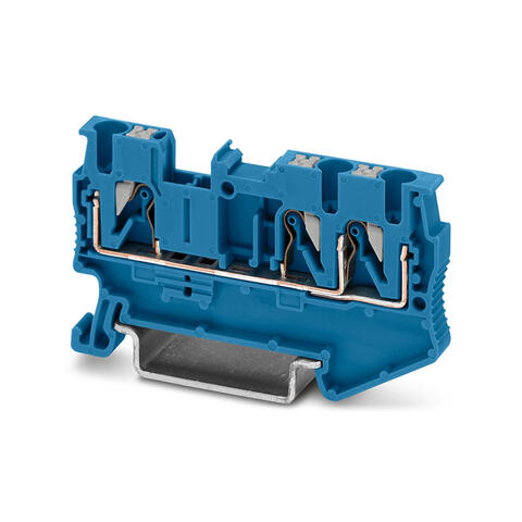 Bloc de jonction simple PT 2,5 TWIN-BU, bleu