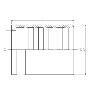 Jupe à sertir acier PTFE DN20 pour flexible tressé